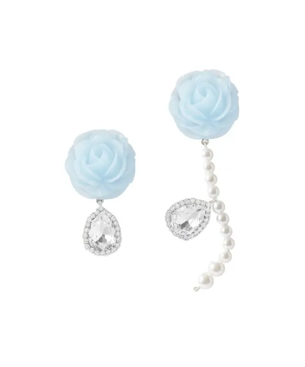 Magda Butrym Floral Drop Earrings - Blue