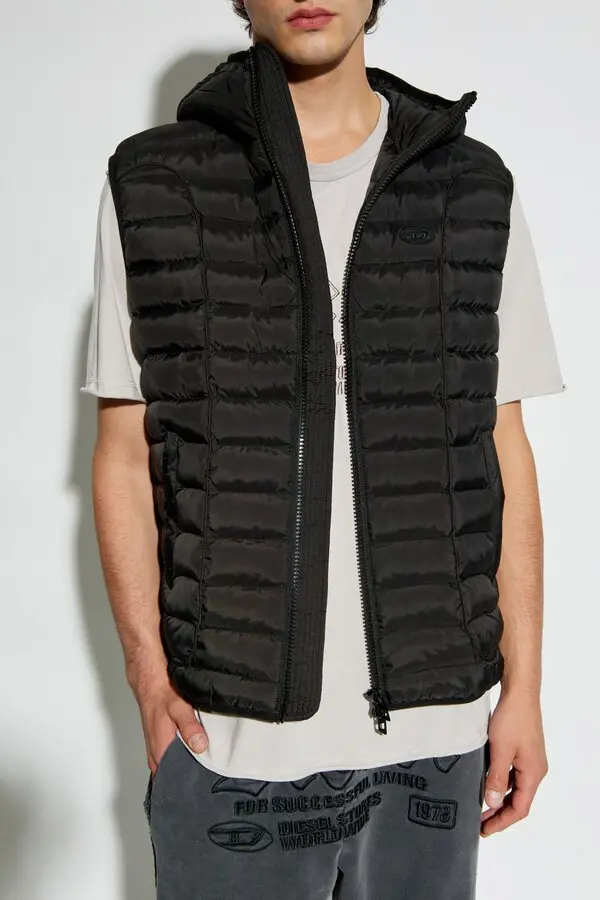 DIESEL® Quilted Hooded Vest