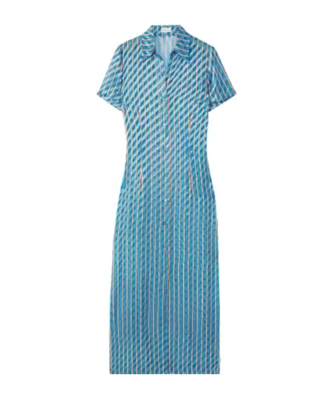 Dries Van Noten Striped Midi Shirt Dress