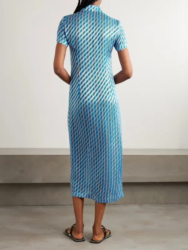 Dries Van Noten Striped Midi Shirt Dress