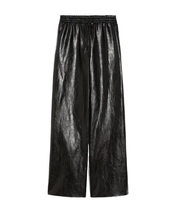Max Mara Loose Fit Wide Leg Trousers - Black