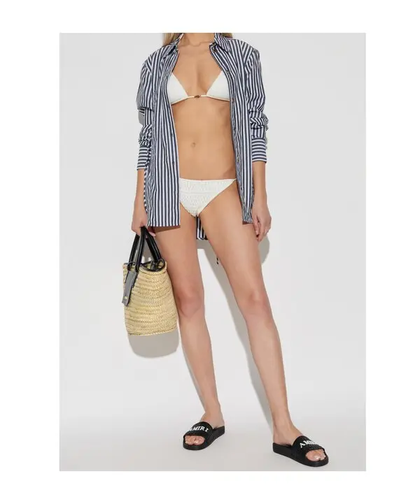 Amiri Crochet Triangle Bikini - White