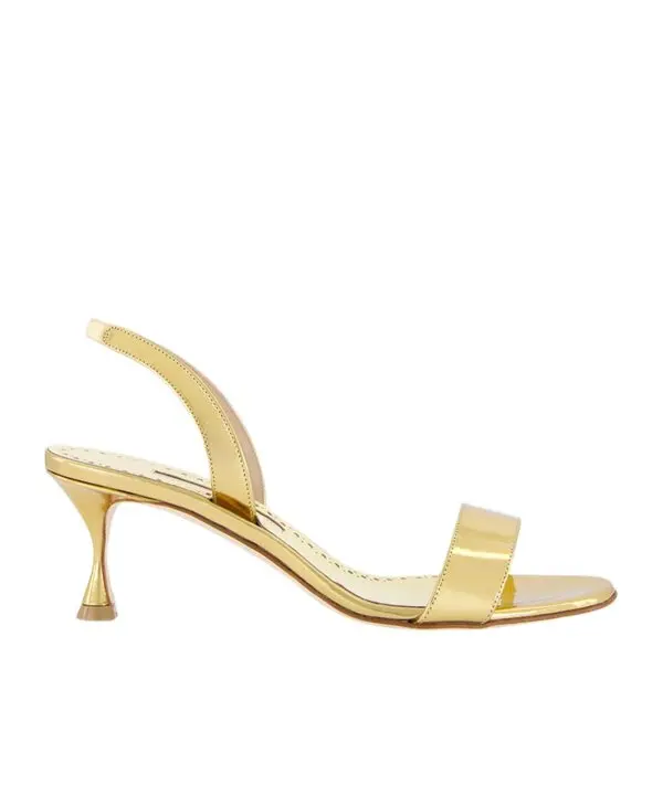 Manolo Blahnik Cupisanpla Slingback Sandals - Golden