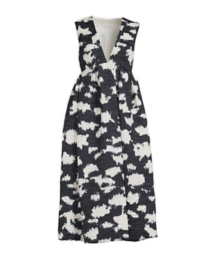 Dries Van Noten Sleeveless Deep V-neck Pleated Dress - No