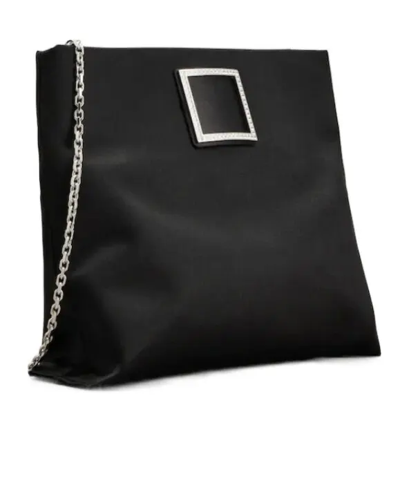 ROGER VIVIER Trompette Clutch Bag - Black