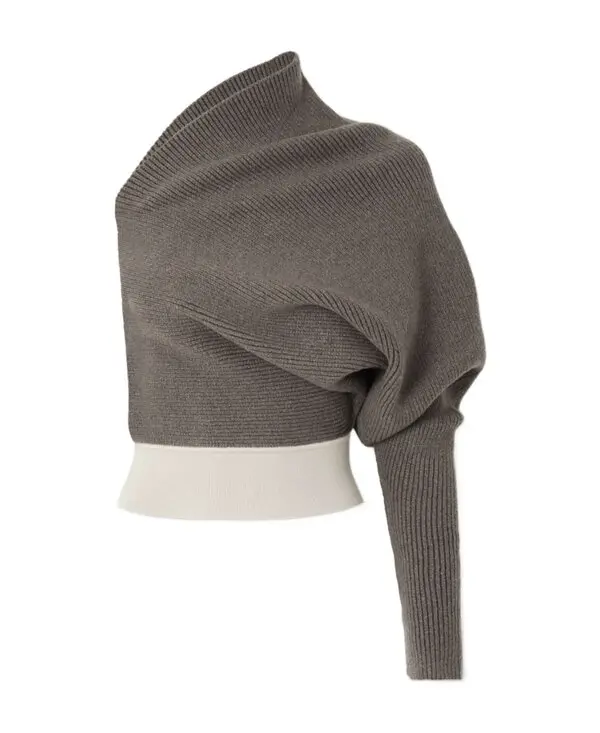 Rick Owens One-shoulder Ribbed-knit Jumper