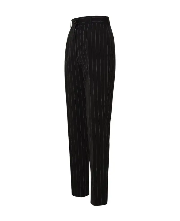 Dolce & Gabbana Striped Tailored Trousers - Black