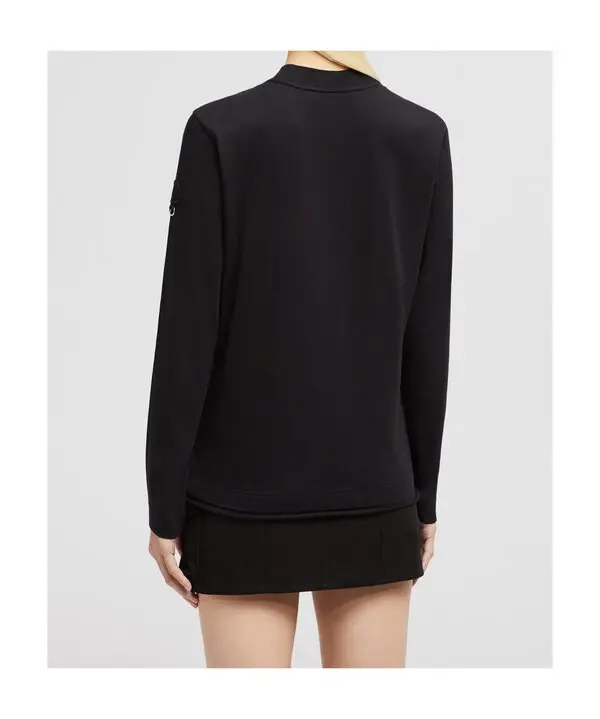 Moncler Long Sleeve Eyelet Cotton T-shirt