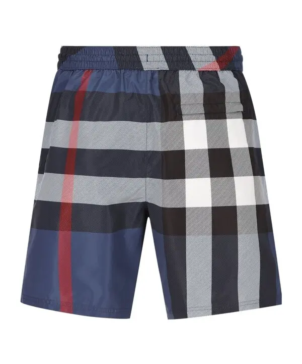 Burberry Checked Drawstring Swim Shorts