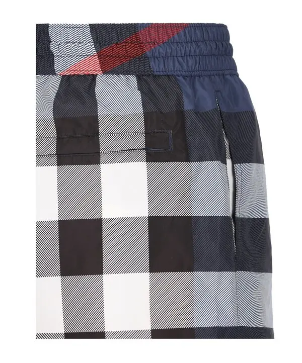 Burberry Checked Drawstring Swim Shorts
