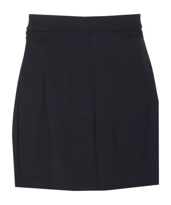 Elisabetta Franchi Zipped Double Layer Crêpe Skirt