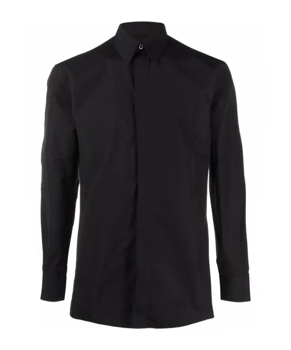 Givenchy 4g Embroidered Long-sleeved Shirt - Black
