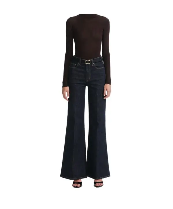 SELF-PORTRAIT Flared Jeans - Indigo