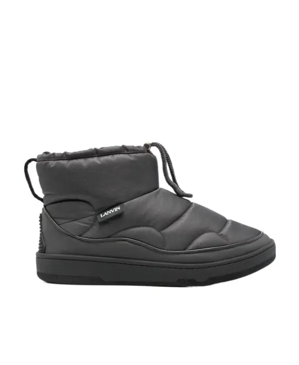 LANVIN Quilted Padded Drawstring Ankle Boots