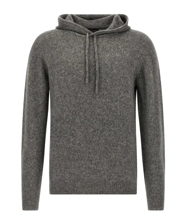 ROBERTO COLLINA Knitted Hoodie - Black