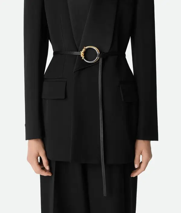 Bottega Veneta Knot Ring Belt - Black
