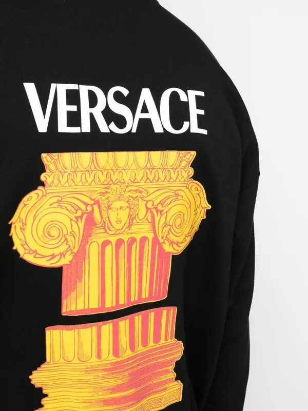 Versace Graphic Printed Zipped Hoodie