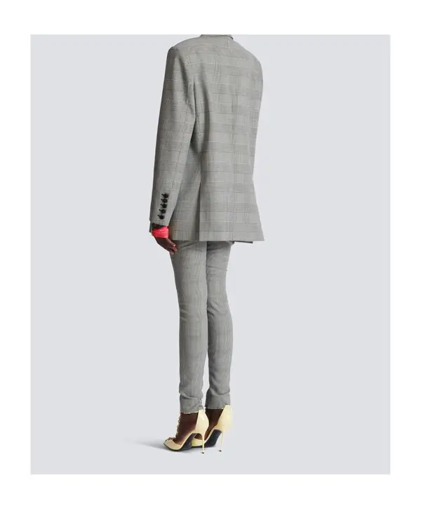 Balmain Houndstooth Double-breasted Blazer