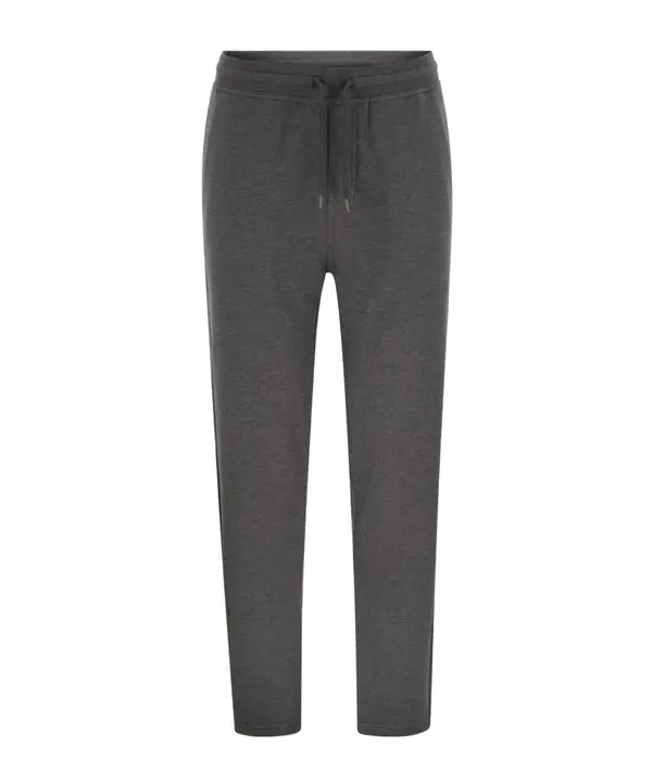 Brunello Cucinelli Drawstring Fleece Track Pants - Black