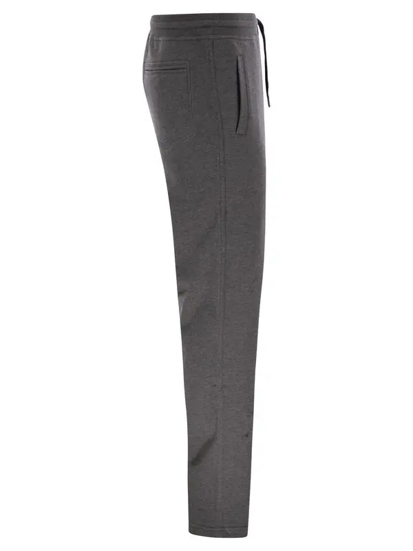 Brunello Cucinelli Drawstring Fleece Track Pants - Black