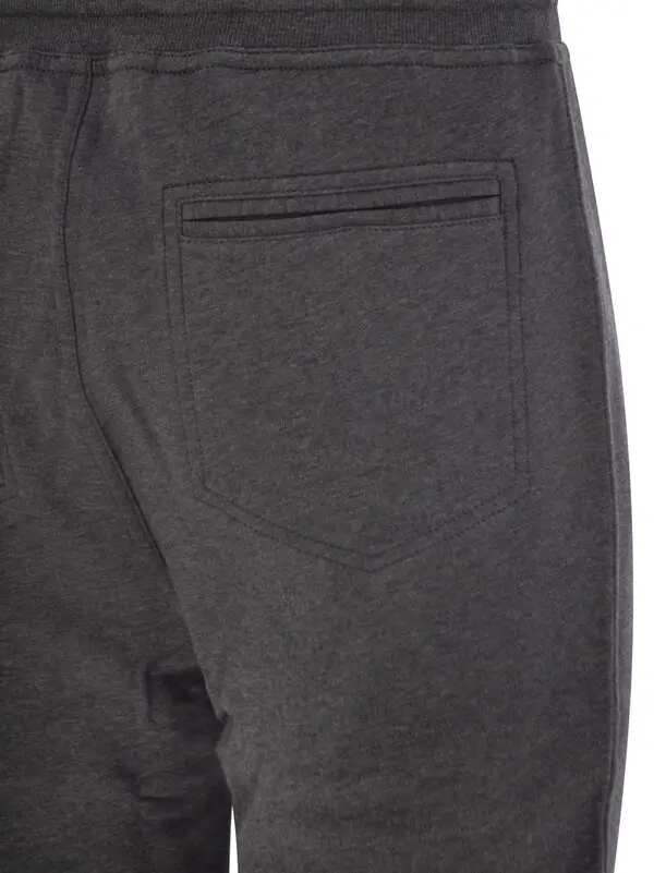 Brunello Cucinelli Drawstring Fleece Track Pants - Black