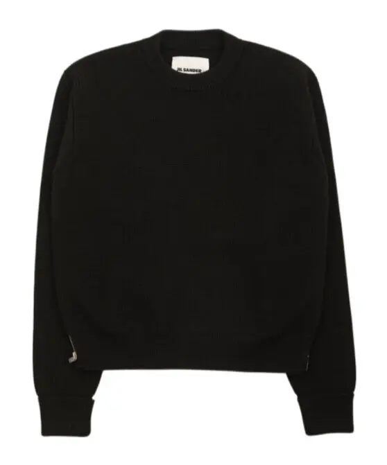 JIL SANDER Round Neck Sweater With Side Zippers