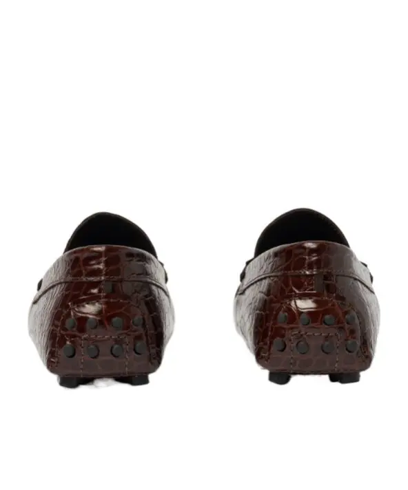 SCAROSSO Michael Almond Toe Loafers - Brown