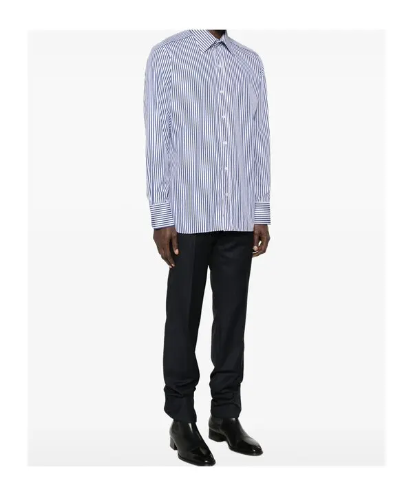 TOM FORD Striped Shirt - Blue