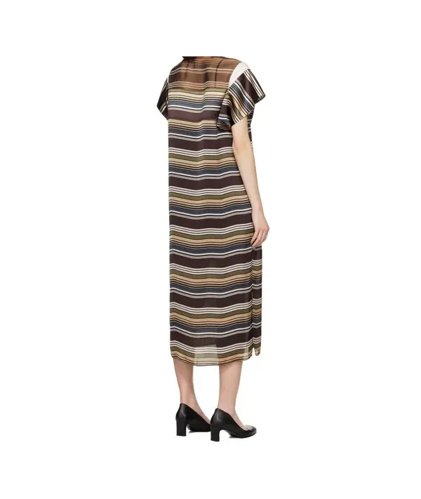 Sacai Striped Midi Dress - Multicolor