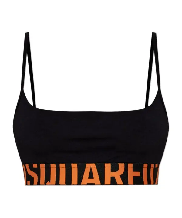 Dsquared2 Logo Spaghetti Strap Top - Black