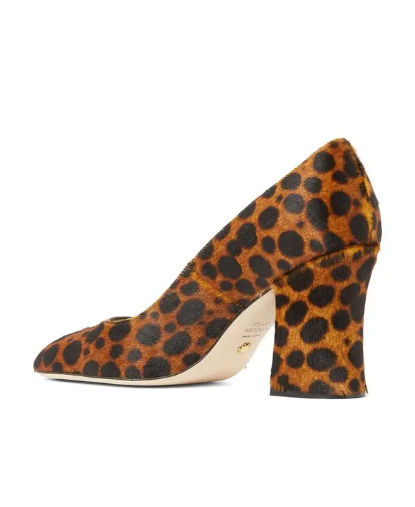STUART WEITZMAN Curveblock Leopard-print Block Heel Pumps