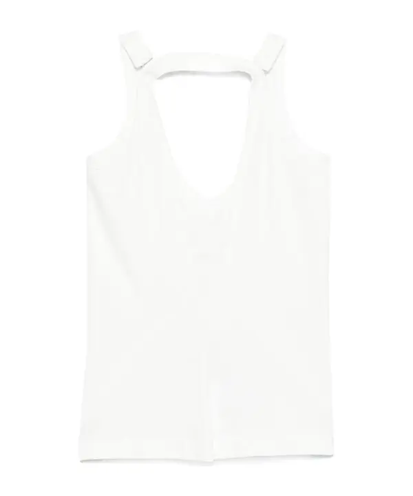 MAISON MARGIELA Strap-detailed Open-back Tank Top - White