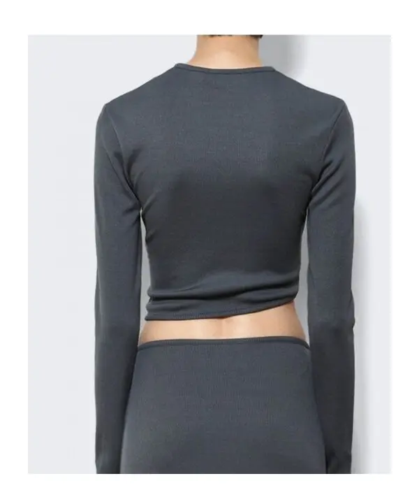 Christopher Esber Long Sleeve Crewneck Cut-out Top