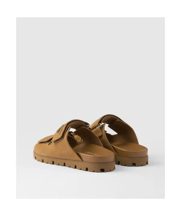 Prada Suede Band Sandals - Cinnamon