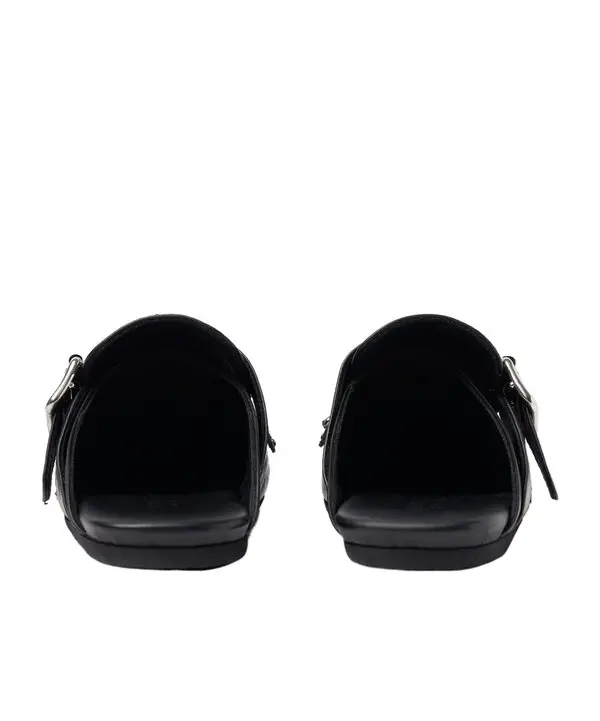 SCAROSSO Gaia Studded Mule Flat - Black
