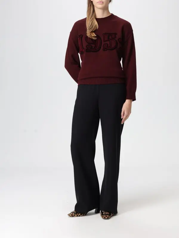 Max Mara Crewneck Knitted Jumper With "1951" Applique