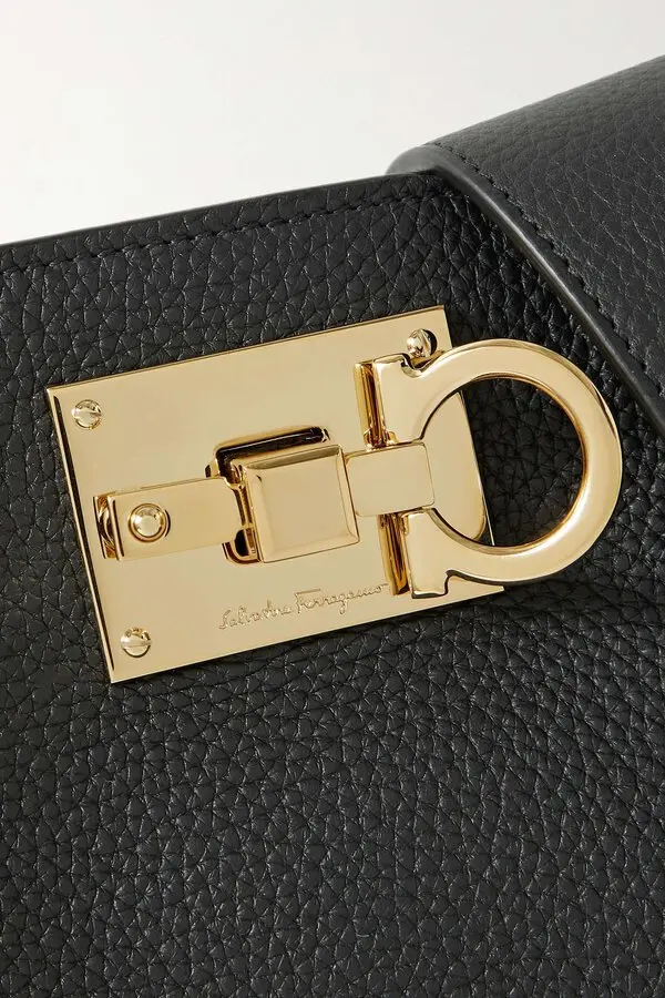 FERRAGAMO Gancini Buckle Bucket Shoulder Bag