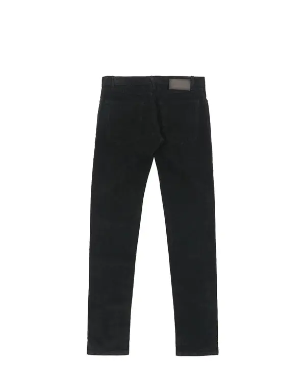 Dolce & Gabbana Logo Detail Corduroy Trousers - Black