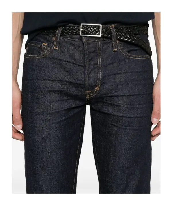 TOM FORD Skinny Jeans With Logo Patch - Blue