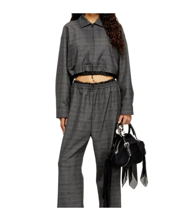 DIESEL® J-ting-fem Cropped Coach Jacket - Black