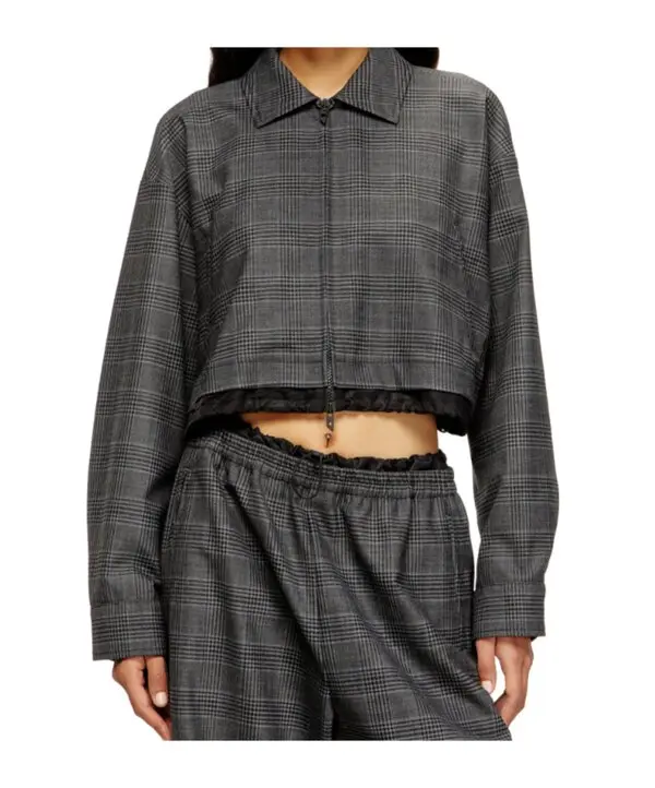DIESEL® J-ting-fem Cropped Coach Jacket - Black
