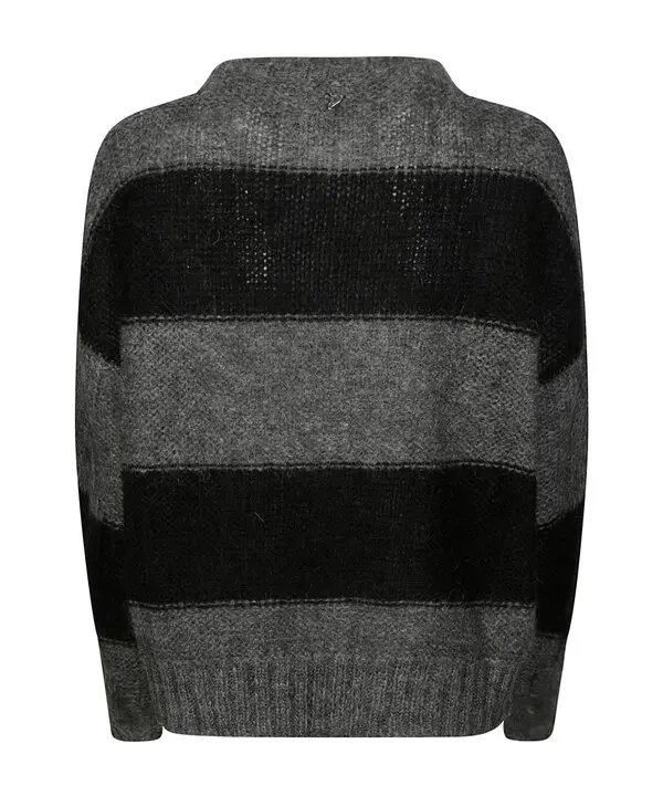DONDUP Horizontal Jersey Knit Sweater