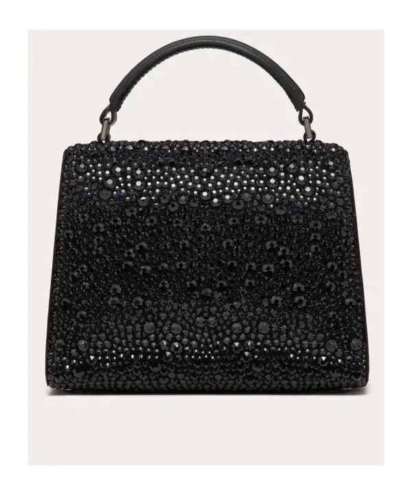 Valentino Garavani Mini Vsling Handbag With Sparkling Embroidery - Black
