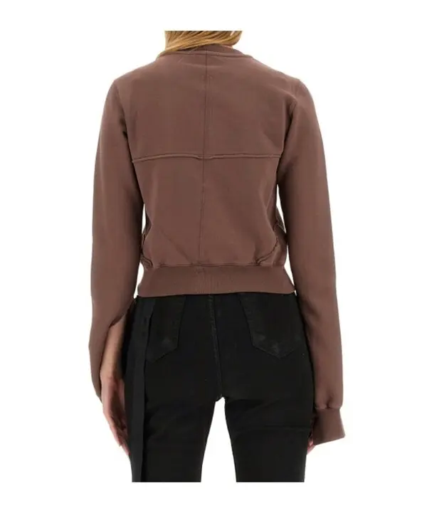 Rick Owens Organic Cotton Cropped Sweatshirt