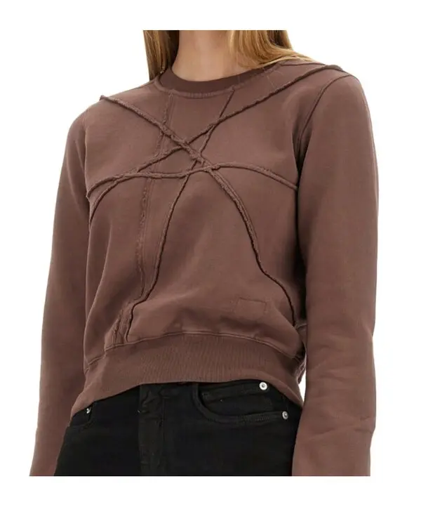Rick Owens Organic Cotton Cropped Sweatshirt