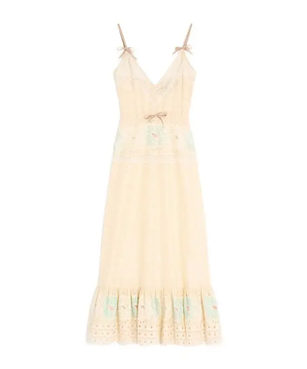 Valentino Garavani Sangallo Midi Dress - Light Yellow