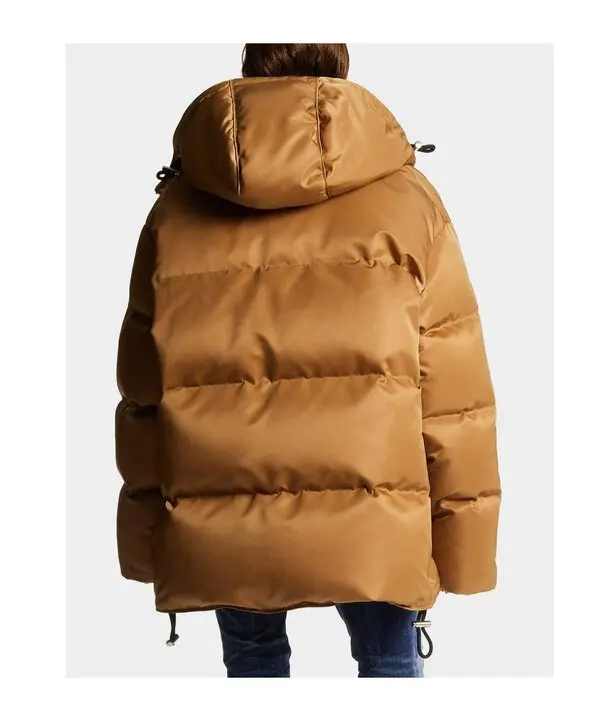 Dsquared2 Quilted Hooded Coat With Drawstring Hem