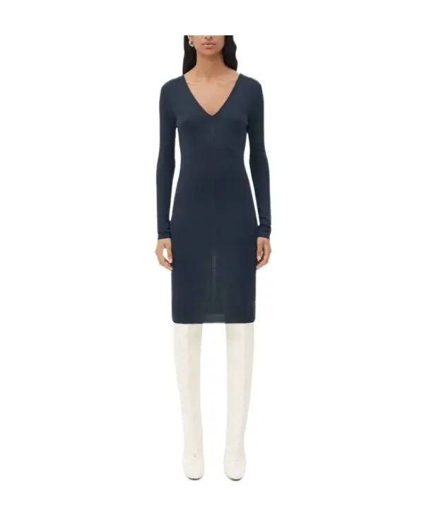 Bottega Veneta Logo Silk Dress