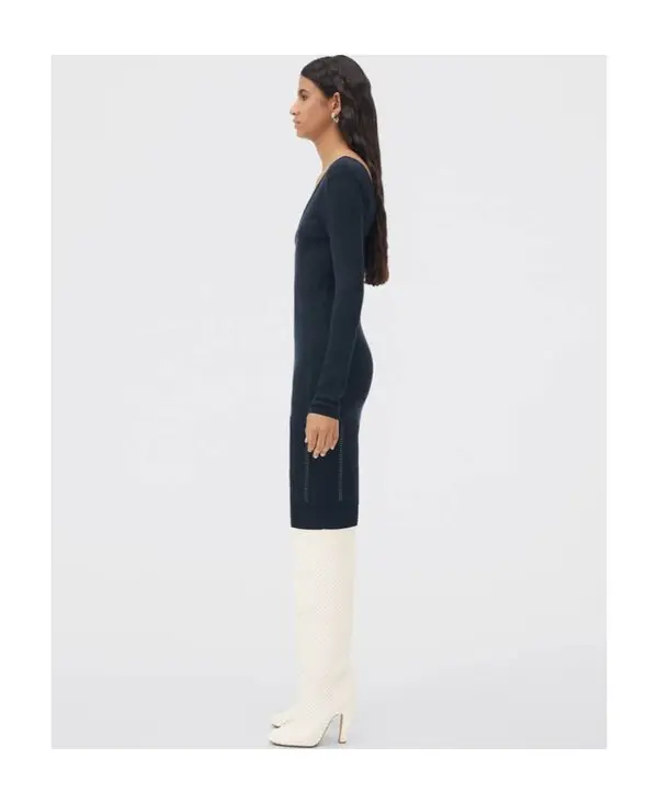 Bottega Veneta Logo Silk Dress