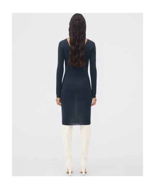 Bottega Veneta Logo Silk Dress